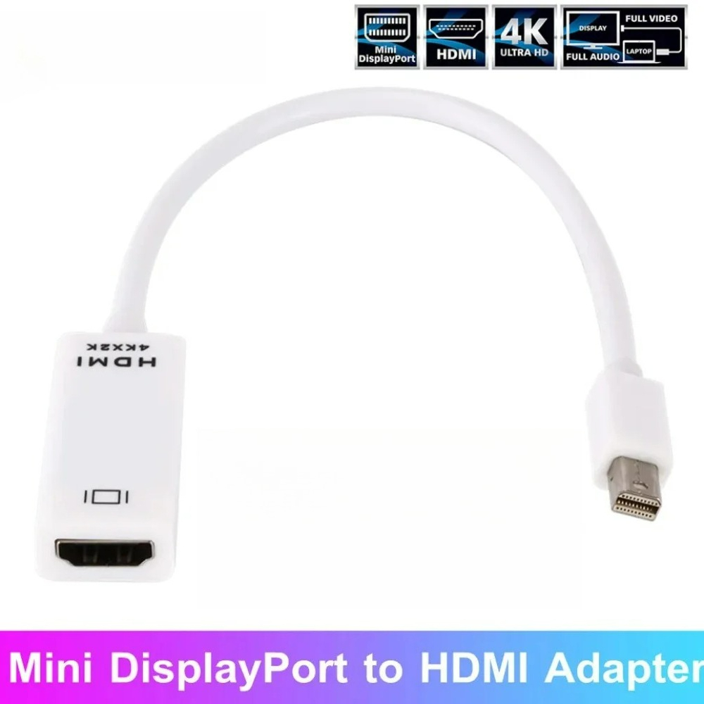 Mini DisplayPort to HDMI 4K 2K 1080P Adapter for MacBook Surface Laptop ...