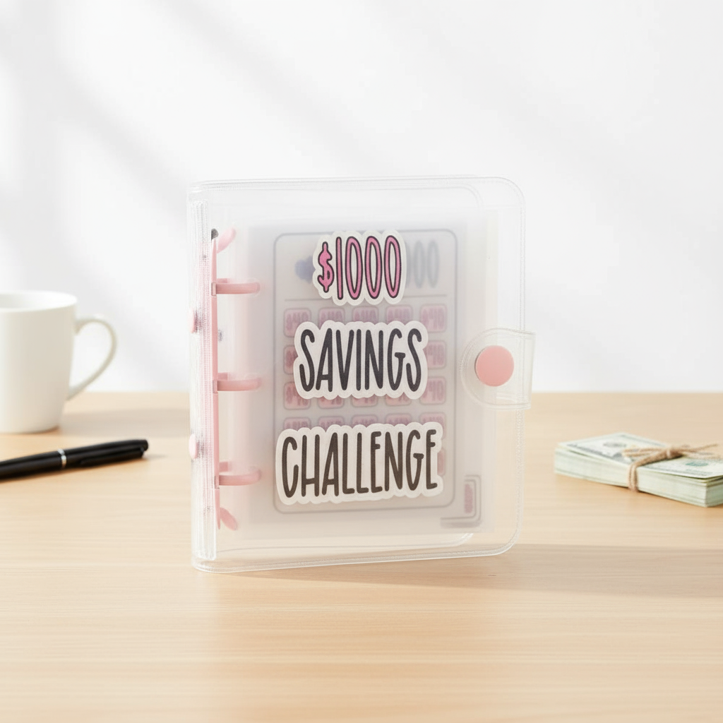 Pvc Cash Leaf Mini Savings Folder, Savings Challenge Organizer Book ...