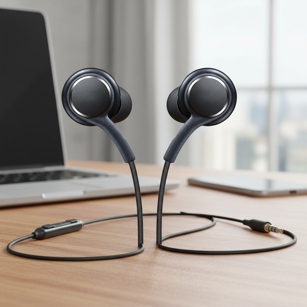 Wired Earphones with Mic 3.5mm Volume Control Portable Comfort for ...