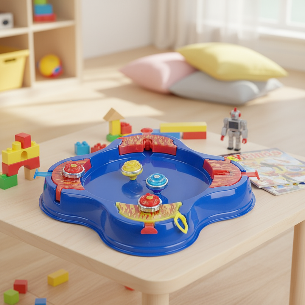 Children's Desktop Pull Line Gyro Battle Board Interactive Toy Set for ...