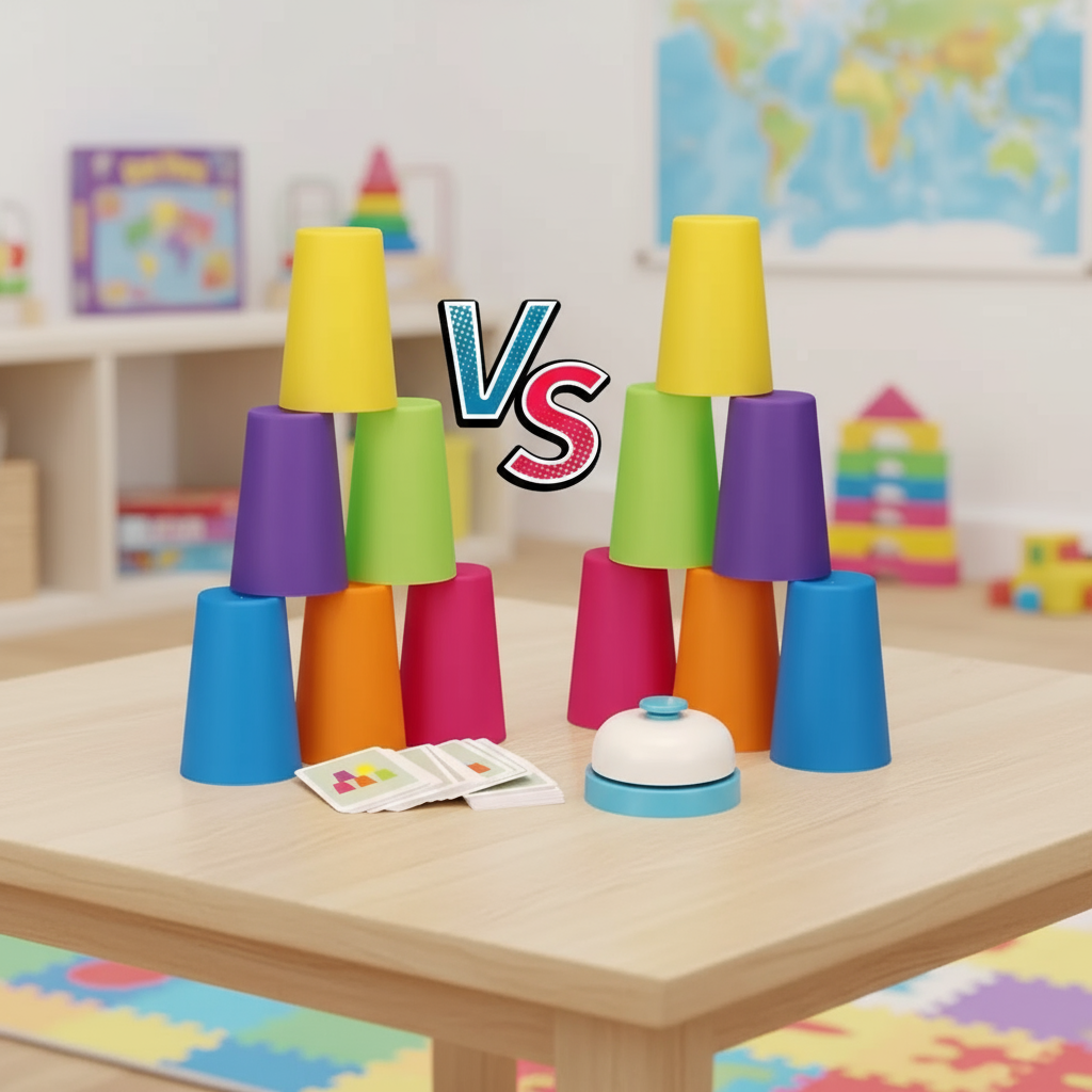 Stacking Cup Challenge Cards for Color and Logic Recognition, Speed ...