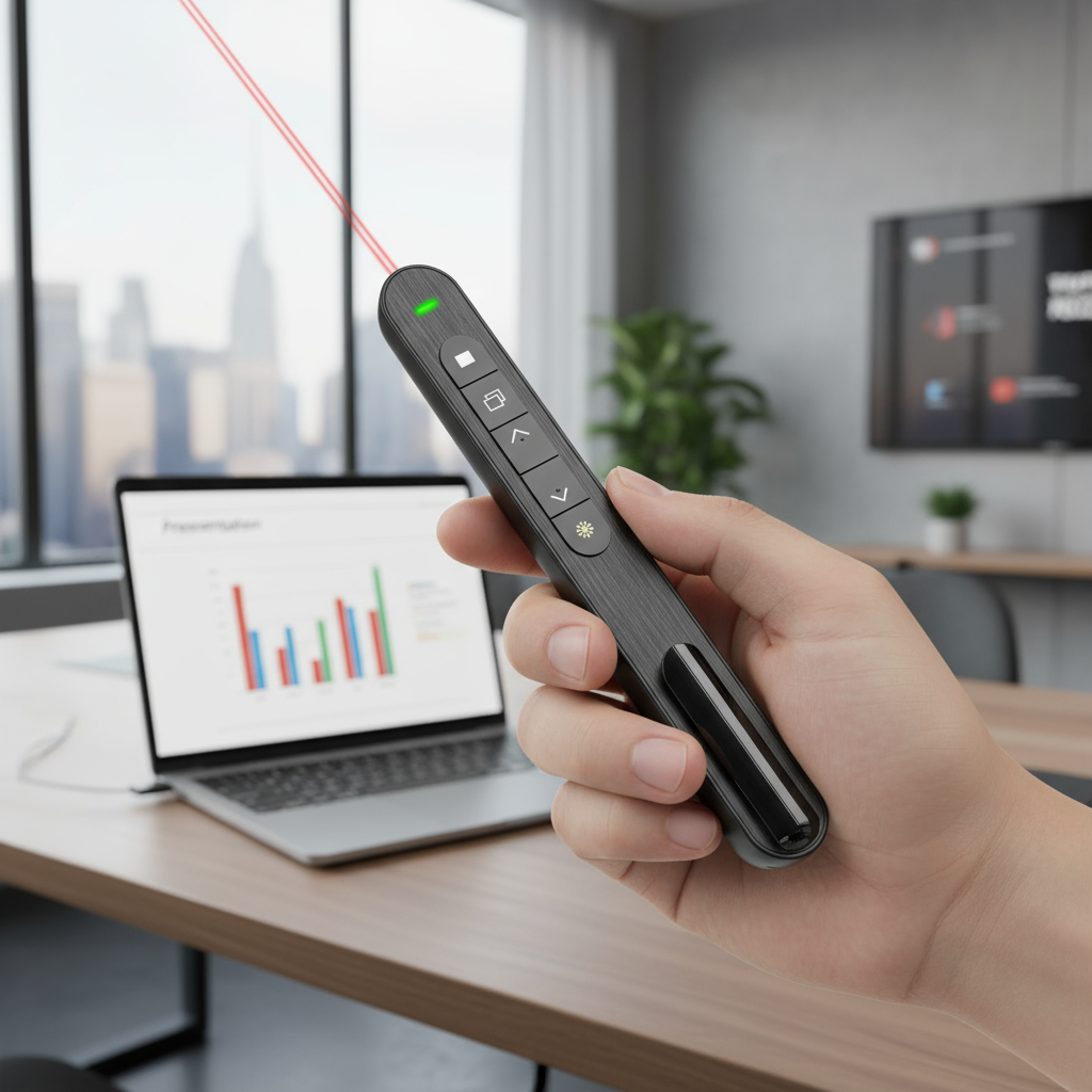 Latest 2.4G RF Wireless Presenter with Red Laser, Volume Control, USB ...