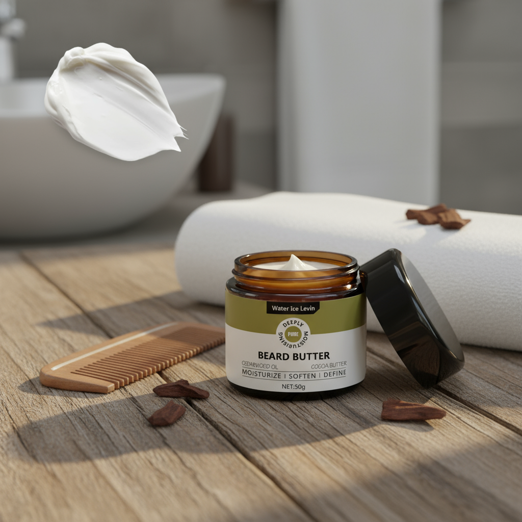 Men's Beard Butter with Cocoa Butter and Cedarwood Oil, Moisturizing ...
