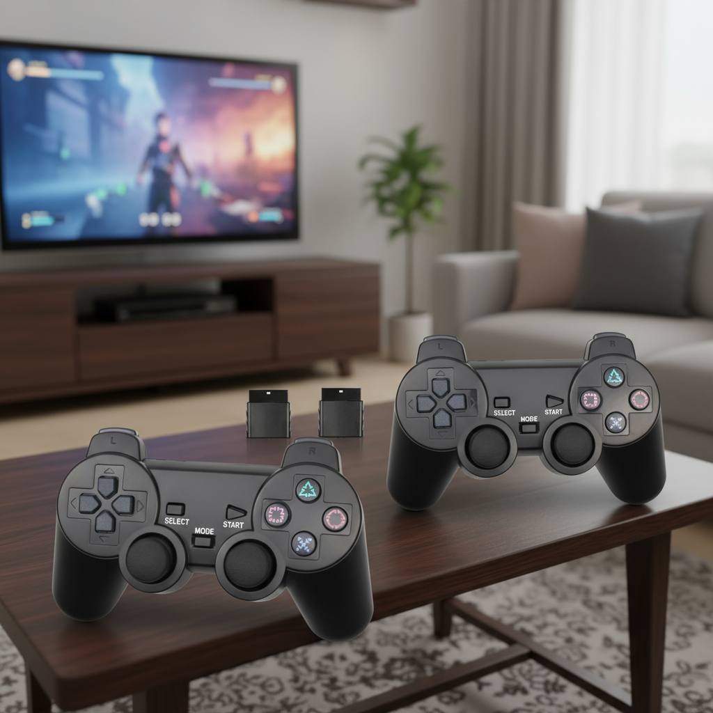 Wireless Controller for PC PS2 Console, Vibration Shock, USB Joystick ...