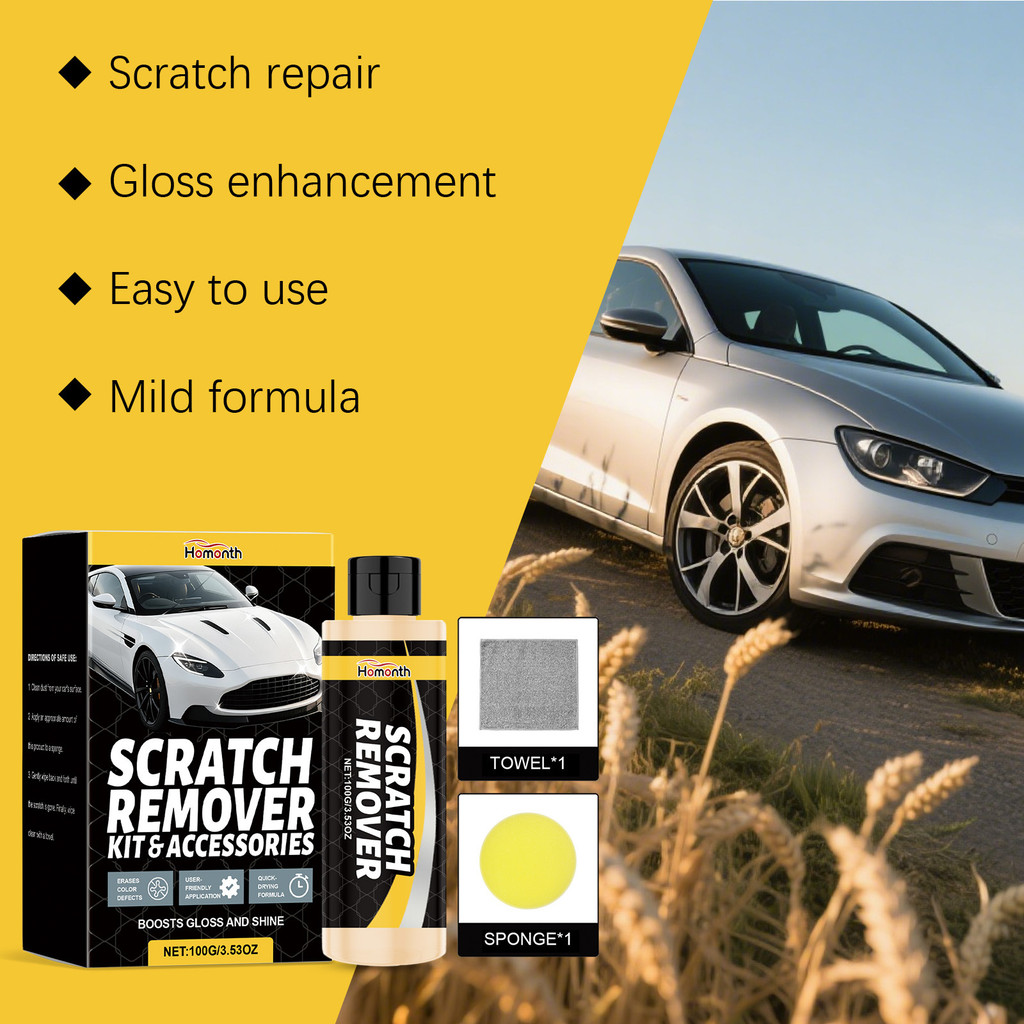 Car Scratch Care Kit 100g with PTFE & Zirconia Dioxide for Paint Repair ...