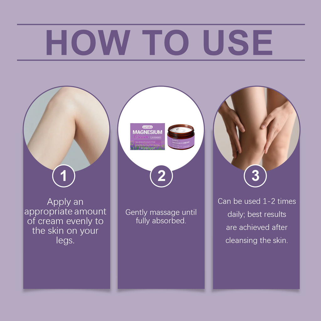 Targeted Magnesium Care Cream - 120g Soothing Balm with Olive Oil and ...