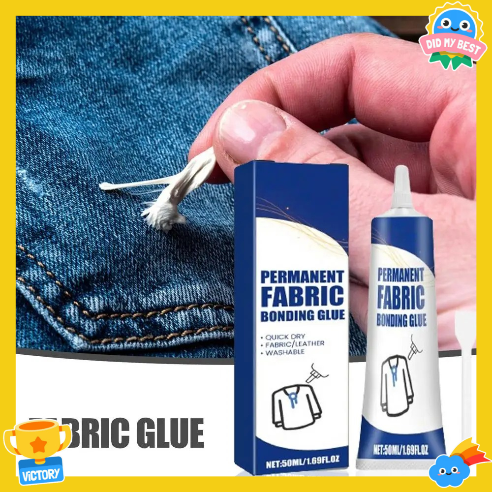One Piece Clear Fabric Adhesive 50ML – Fast-Drying Bond for Sewing ...