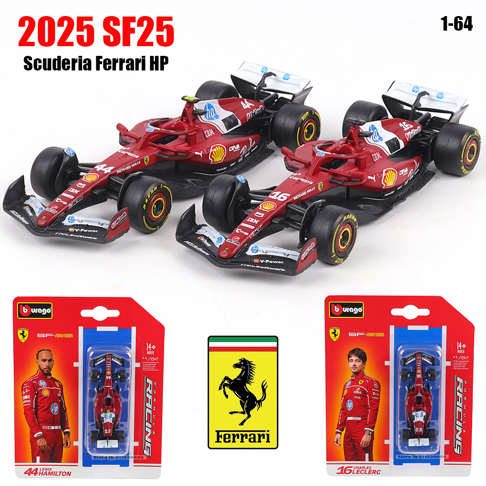 Bburago 1:64 Scuderia Ferrari HP SF25 #16 Charles Leclerc #44 Lewis ...