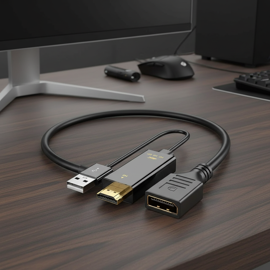 DisplayPort Adapter Cable for 4K at 60Hz and 2K at 120Hz from PC Laptop ...