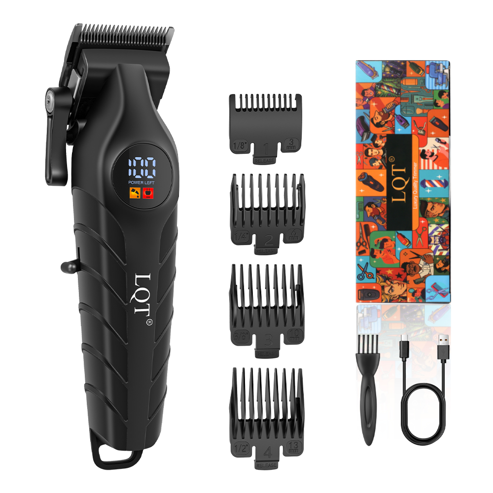 LQT professional men's electric hair clippers, LED digital display, USB ...