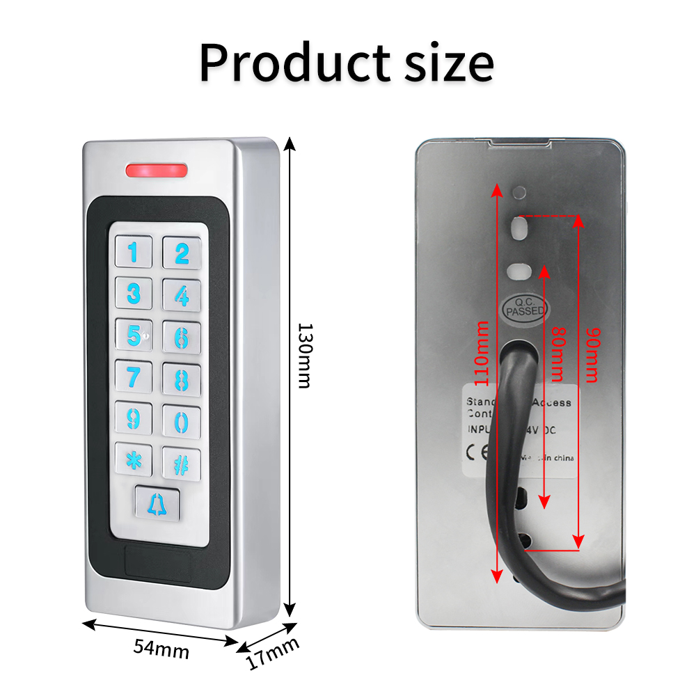 Waterproof RFID Card Reader 24V IP67 DC10-24V Access Control Door Entry ...