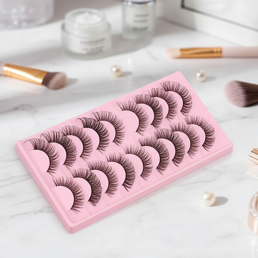 Ten Sets 8D Super Fluffy Reusable Dramatic Mango Eyelashes Fake Lashes ...