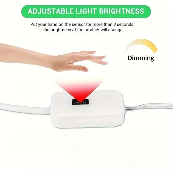 Neon Lights Strip 5V USB LED Neon Strip Smart Gesture Sensor Dimmable ...