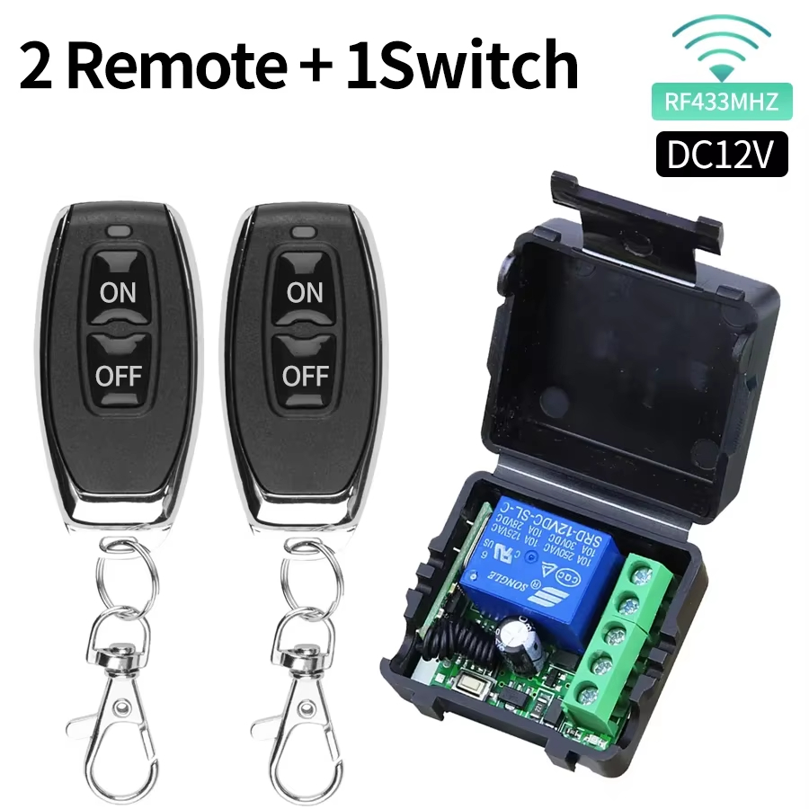 433Mhz Remote Control Wireless Switch DC 12V 1CH RF 10A Relay Receiver ...