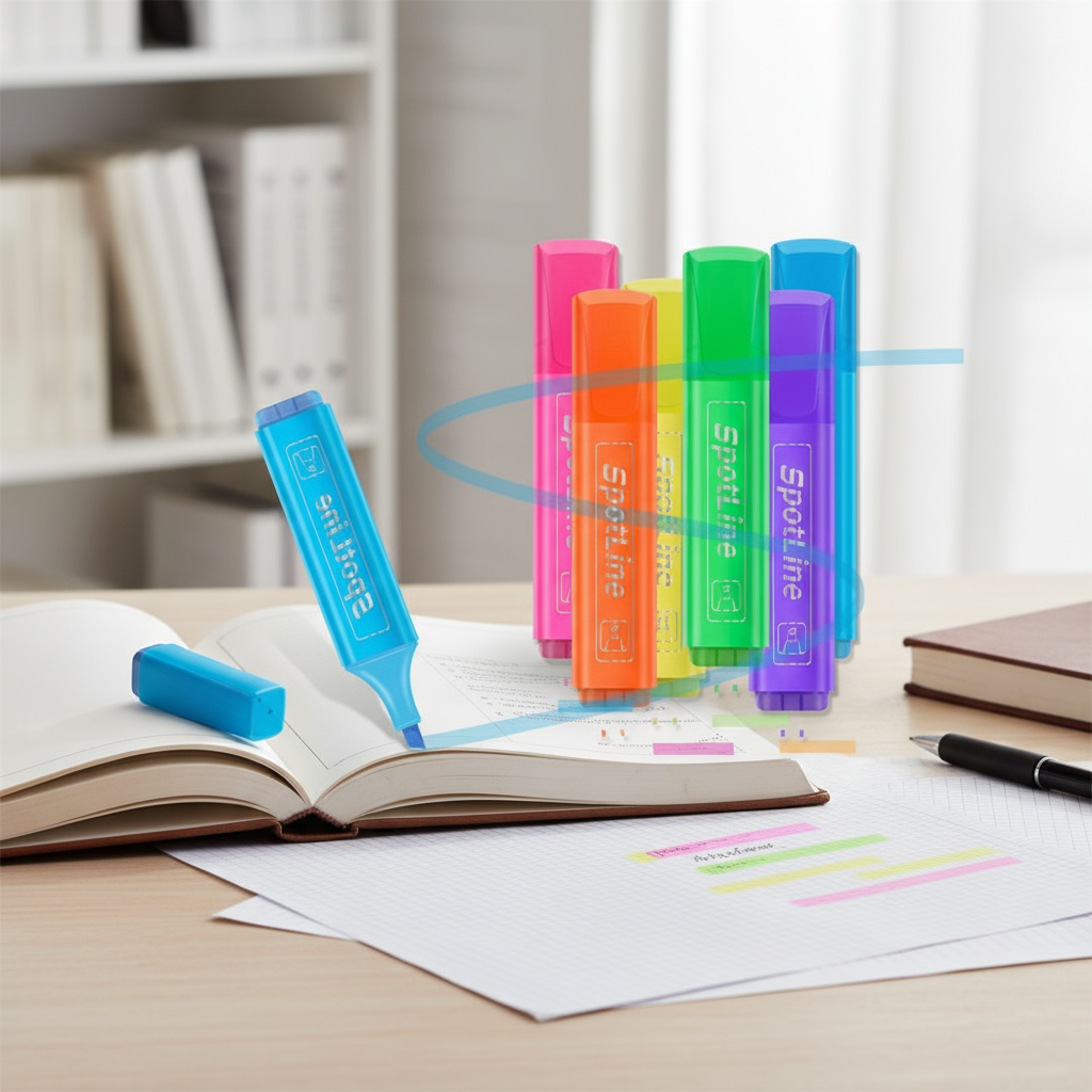 4/6-piece Pastel Oblique Tip Highlighter Set, Soft Color Flat Head ...