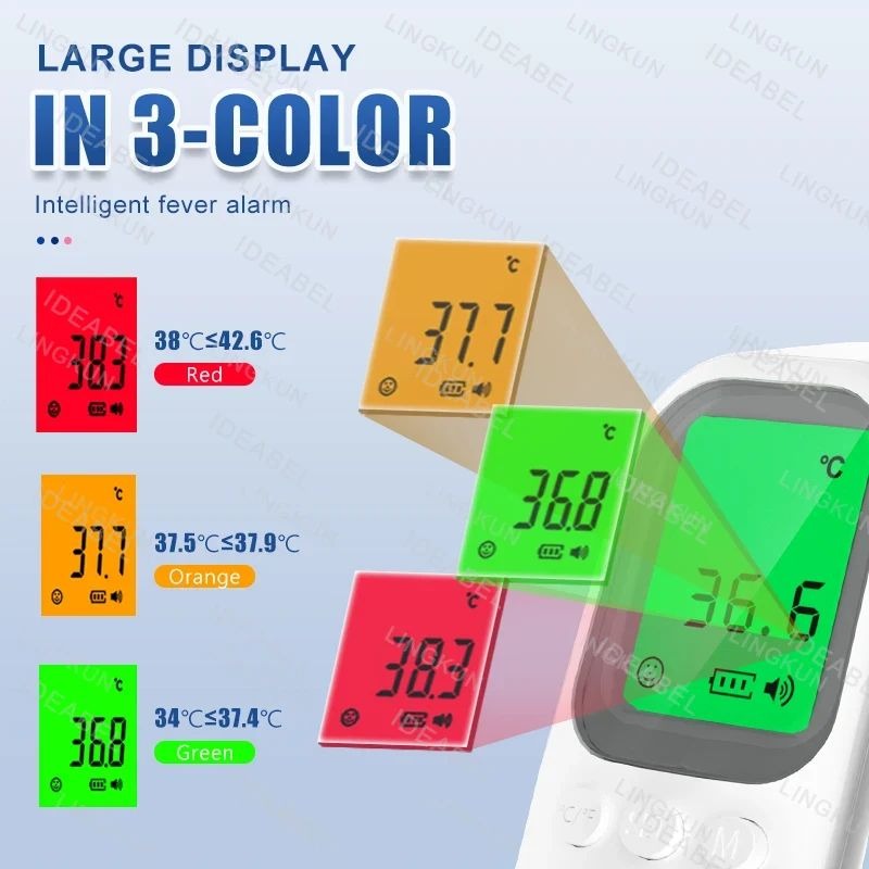 Electronic Contactless Clinical Accuracy Digital Forehead Thermometer ...