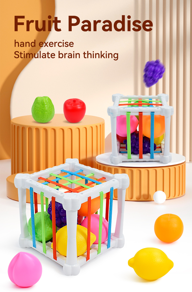 Infant Shape Sorting Cube with Fruit Recognition - Early Development ...