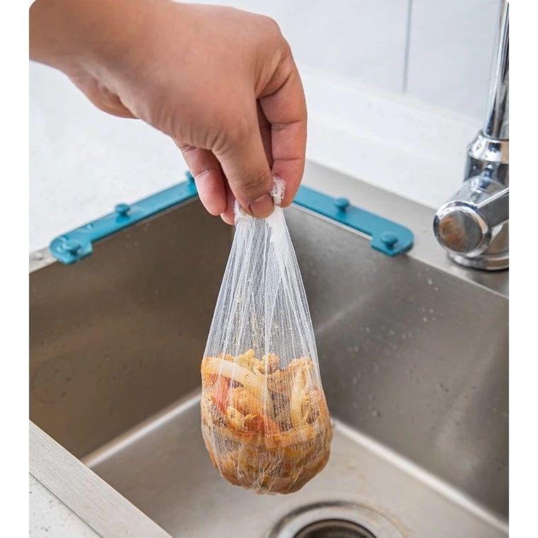 Kitchen sink food waste separator with filter bag, includes hanging ...