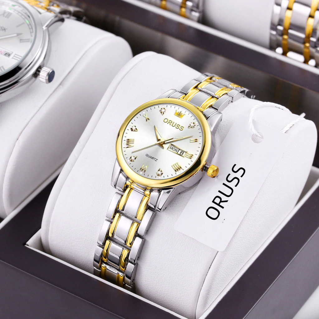 Oruss Original Women/men Stainless Steel Dual Calendar Luxury ...