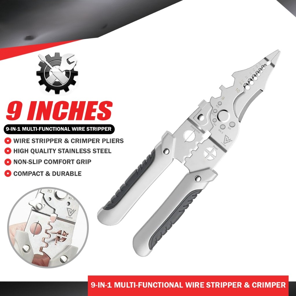 Versatile Wire Stripper Tool 10 Functions Wire Cutter Multi-Tool for ...