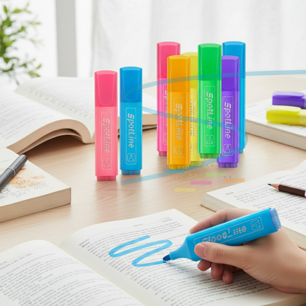4/6-Pack Pastel Oblique Tip Highlighter Set, Soft Color Flat Head ...