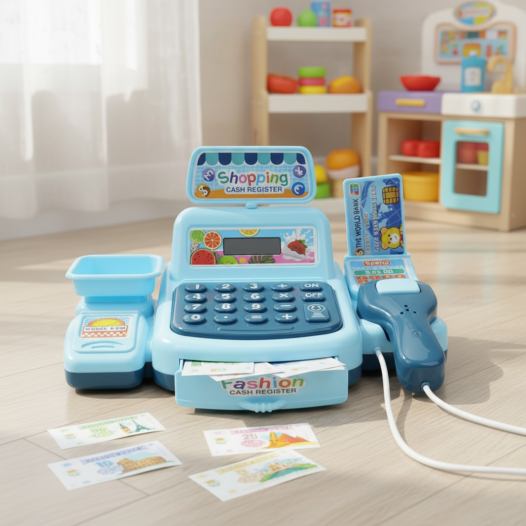 Supermarket Cashier Playset with Electronic Game Features, Sounds, and ...