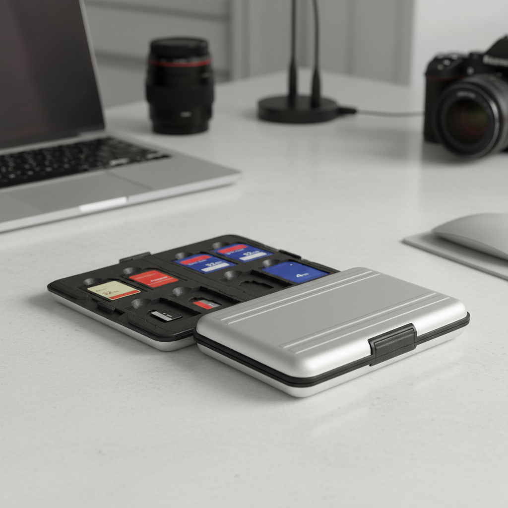 Aluminum Housing Memory Card Wallet Clip Protective Case Bag Sd 8x Sd ...