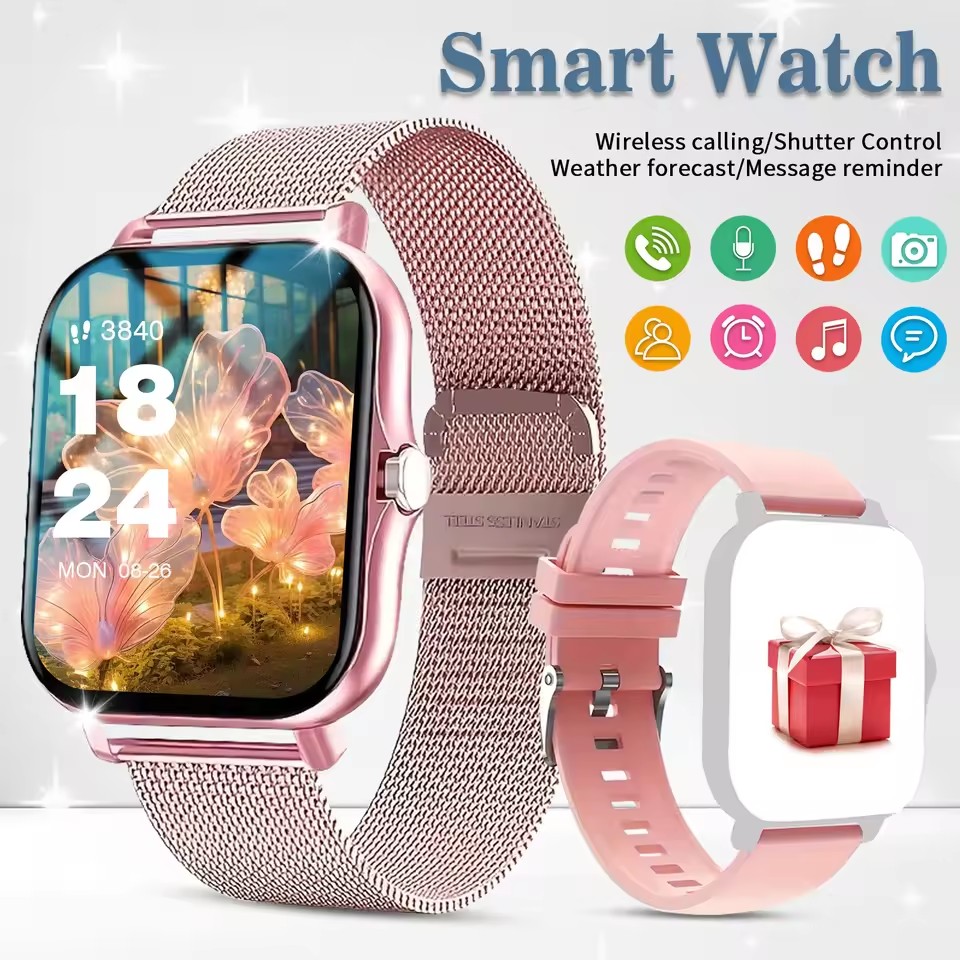 The smartwatch features a full touchscreen and offers a variety of ...