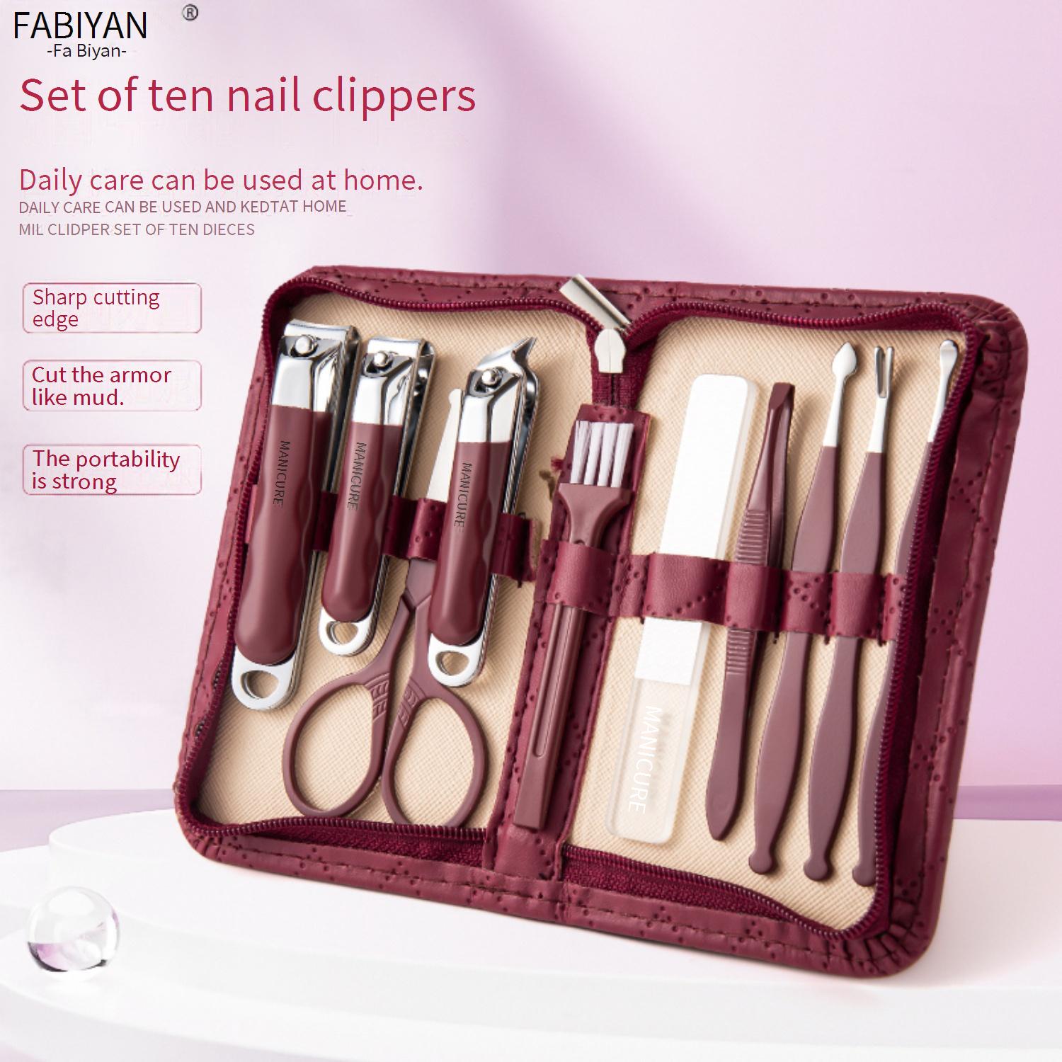 Hot~10-Piece Nail Care Kit | Complete Manicure & Pedicure Tools Set ...