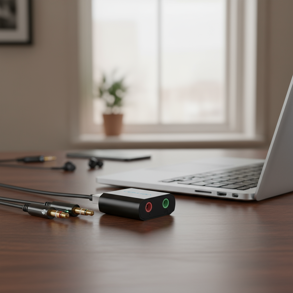 Vention USB Stereo Sound Card 3.5mm Aux Mic Adapter External Audio ...