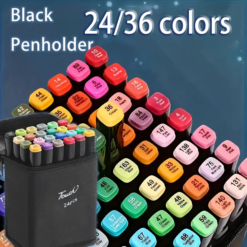 24/36 Color Double-Head Marker Set – Art Coloring Pens for Bobbie Goods ...