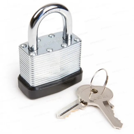 Heavy Duty Security Padlock | Anti-Cut Steel Laminated Lock with Keys ...