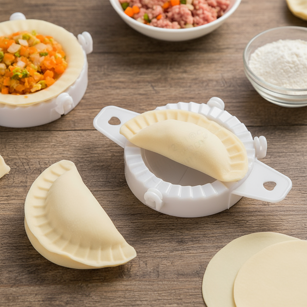 Wonton and dumpling maker in a box with unique crescent shape for ...