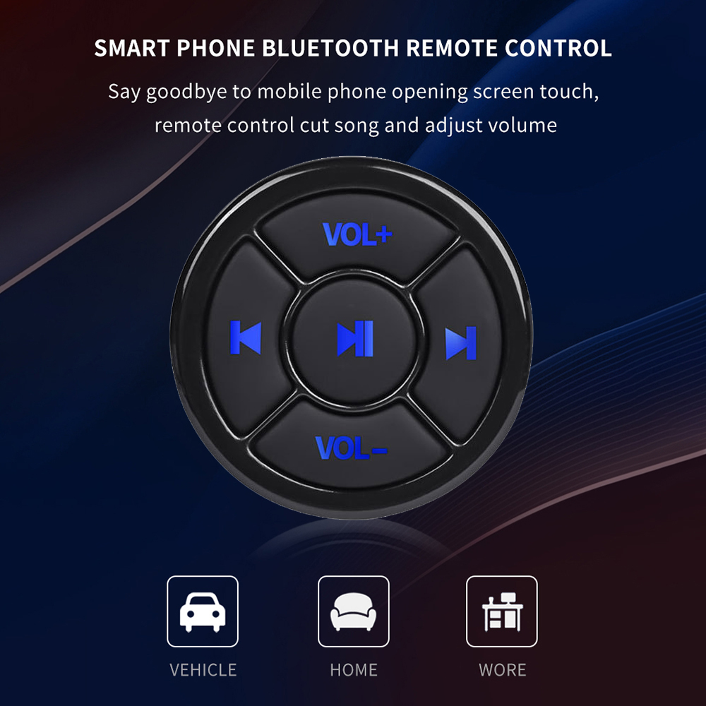 Wireless Bluetooth-Compatible Universal Steering Wheel Remote Control ...