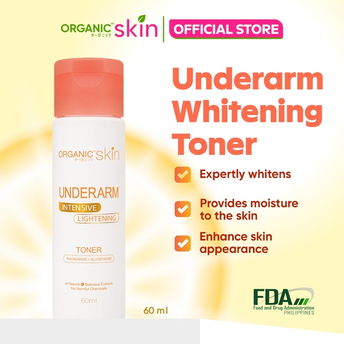 Organic Skin Japan Whitening Underarm Toner 60ml Armpit Brightening ...