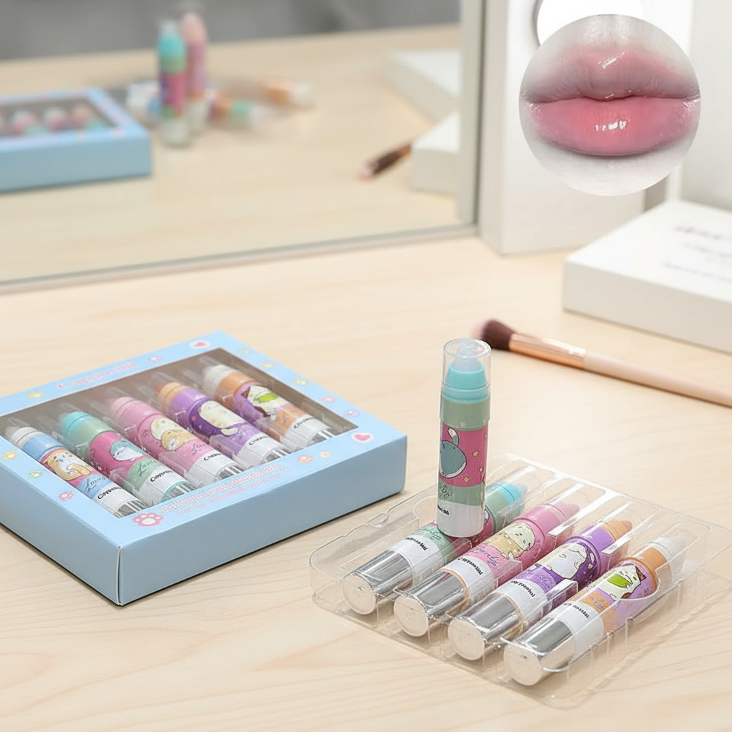 CAPPUVINI Cat-Shaped Lip Balm – Moisturizing, Autumn Winter Lip Primer ...