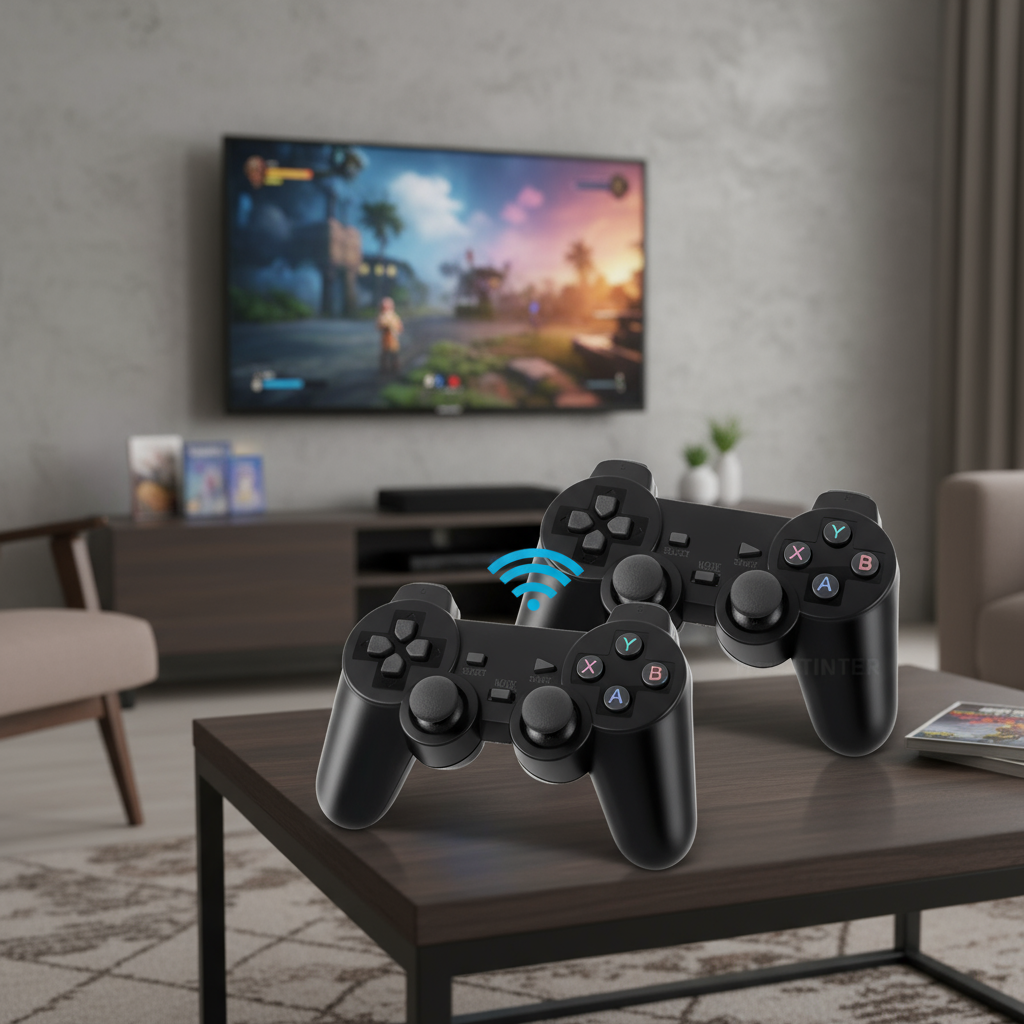 2 Set 2.4Ghz Wireless Game Controller for PS3, USB Joystick for PC ...