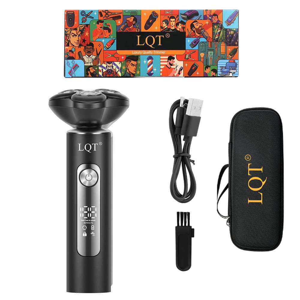 LQT- Men's electric shaver, dry and wet dual-purpose usb charging 3D ...