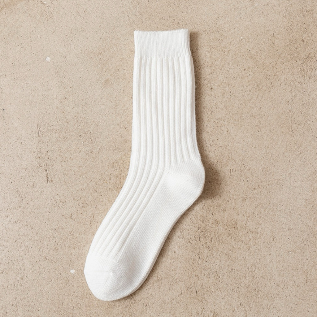 Premium Thick White Skate Socks | Unisex Mid‑Crew Striped Streetwear ...