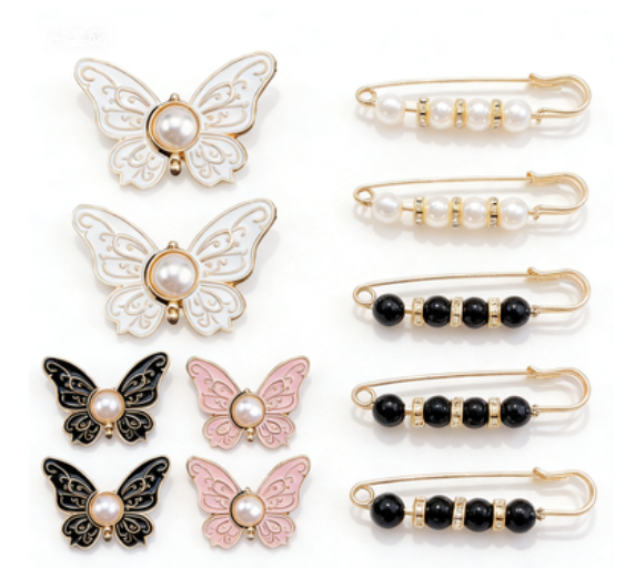 Butterfly 6Pcs Metal Waist Clips Detachable Pins for Women Jeans ...