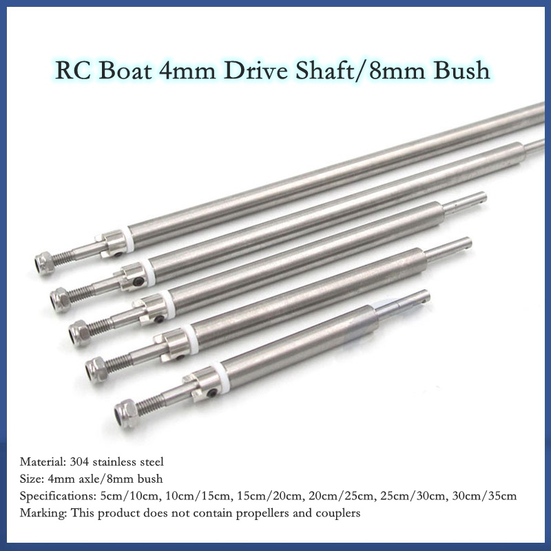 RC Boat drive shaft kit 4mm/8mm 304 stainless steel 15CM 20CM 25CM 30CM ...