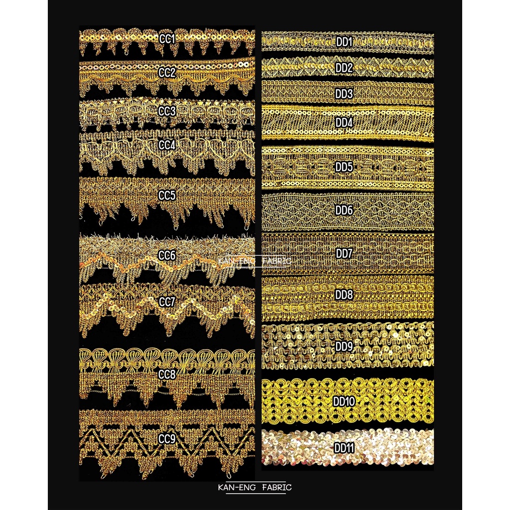 Gold Tape Strip Decorative Code Cc-DD (Sold In Meters) | Shopee Philippines