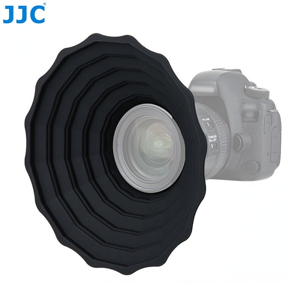 JJC Foldable Silicone Lens Hood Universal Rubber Sun Shade for Diameter 53mm~88mm DSLR Camera ...