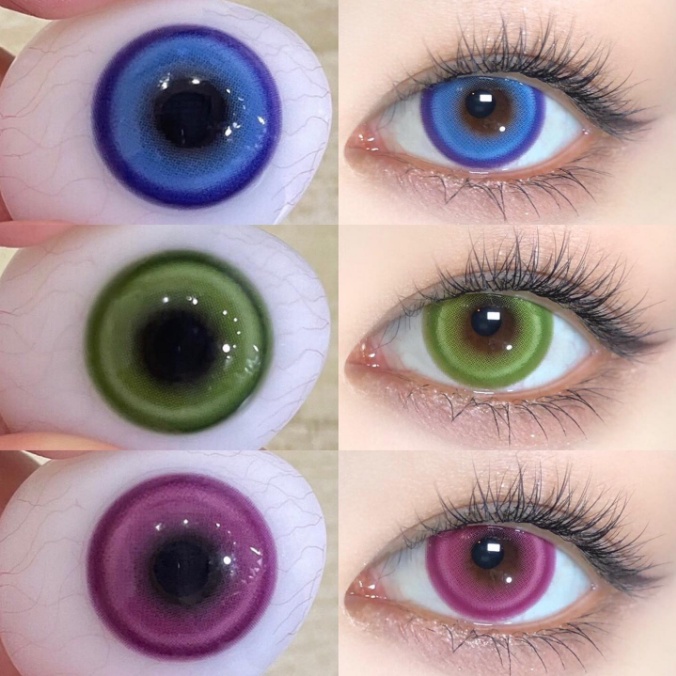 UYAAI 2PCS\1PAIR color contact lens cosplay lens Candy series Blue lens ...