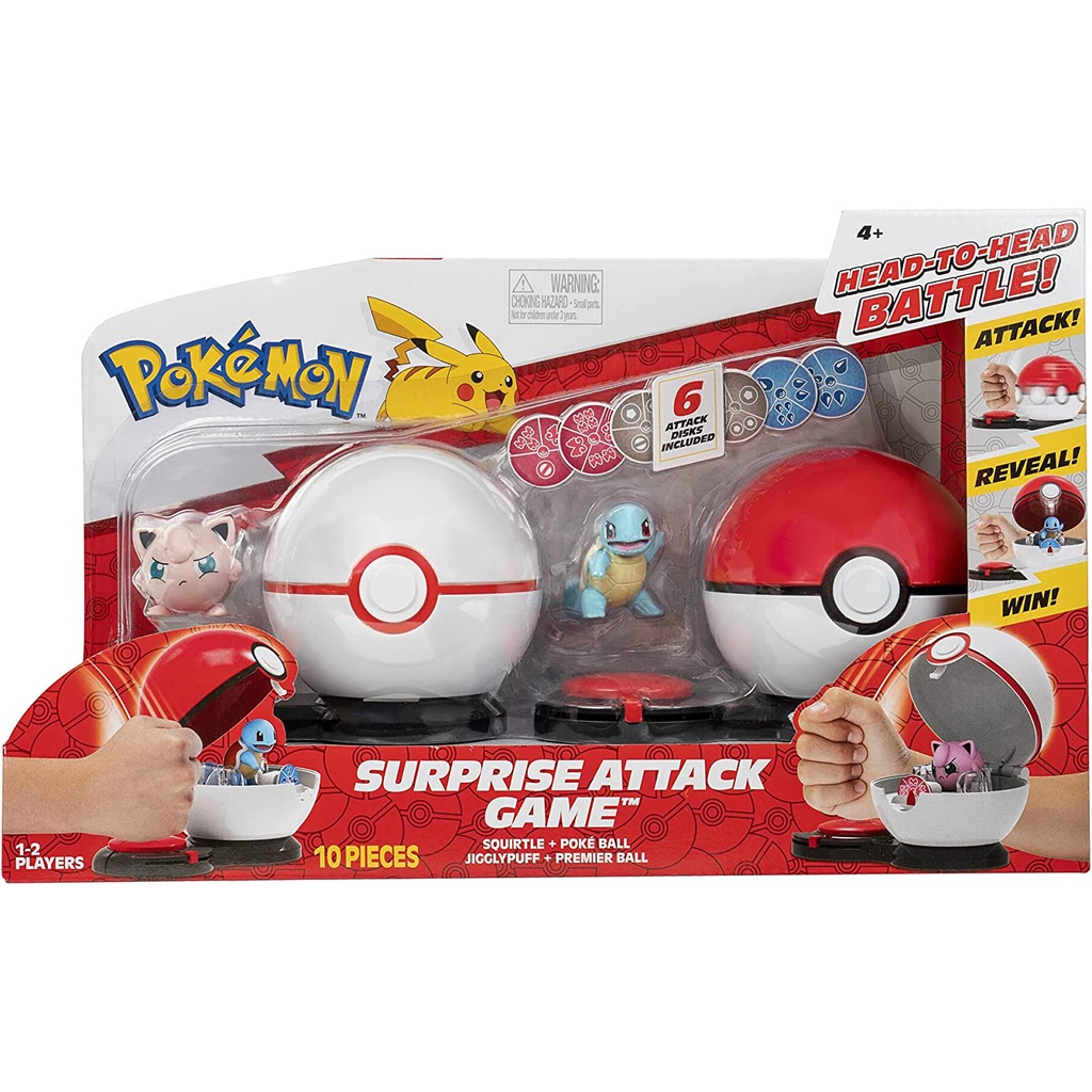 Pokemon Surprise Attack Game, Featuring Squirtle and Jigglypuff - 2 ...