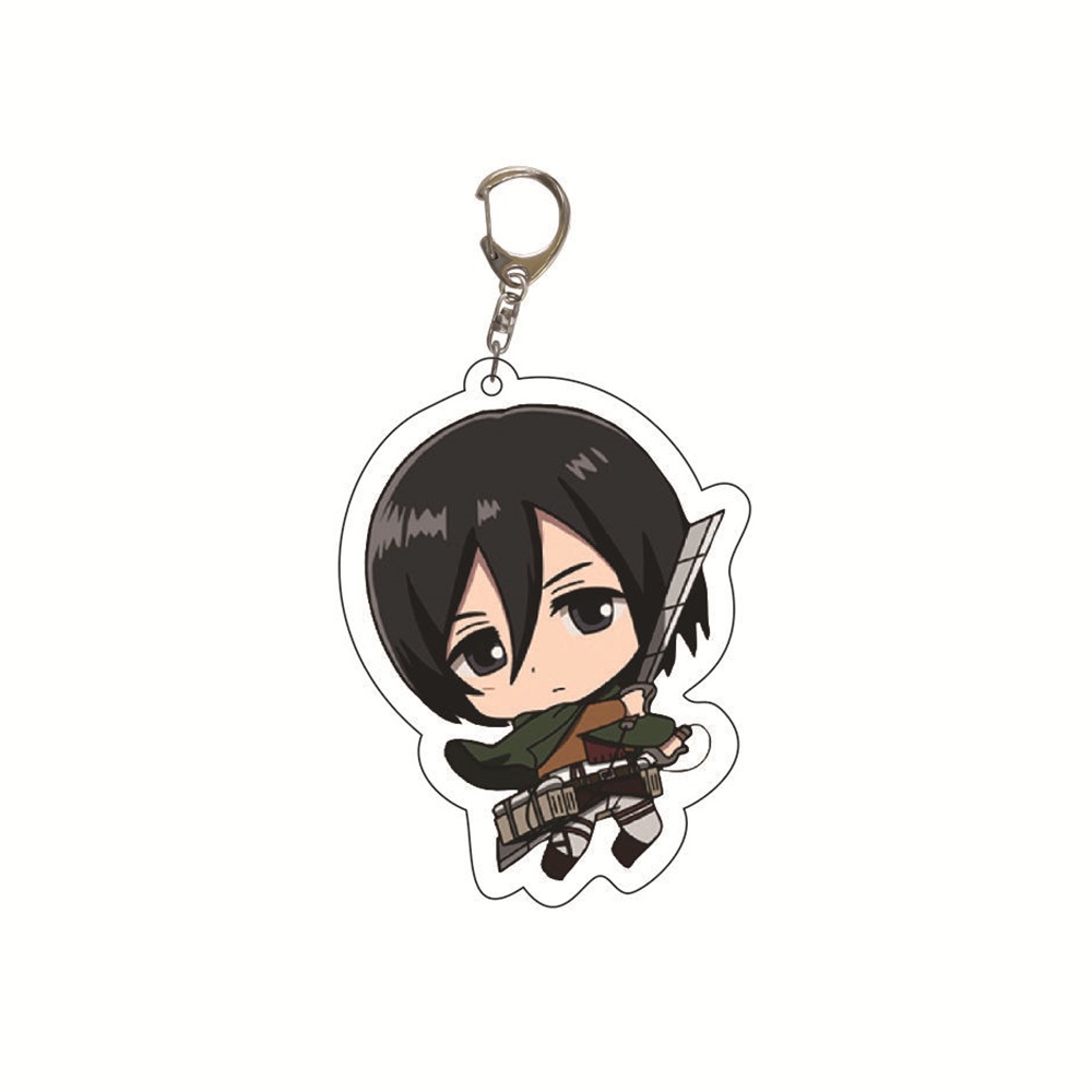 Anime Attack on Titan Levi Ackerman Eren Jaeger Key Chain Pendant ...