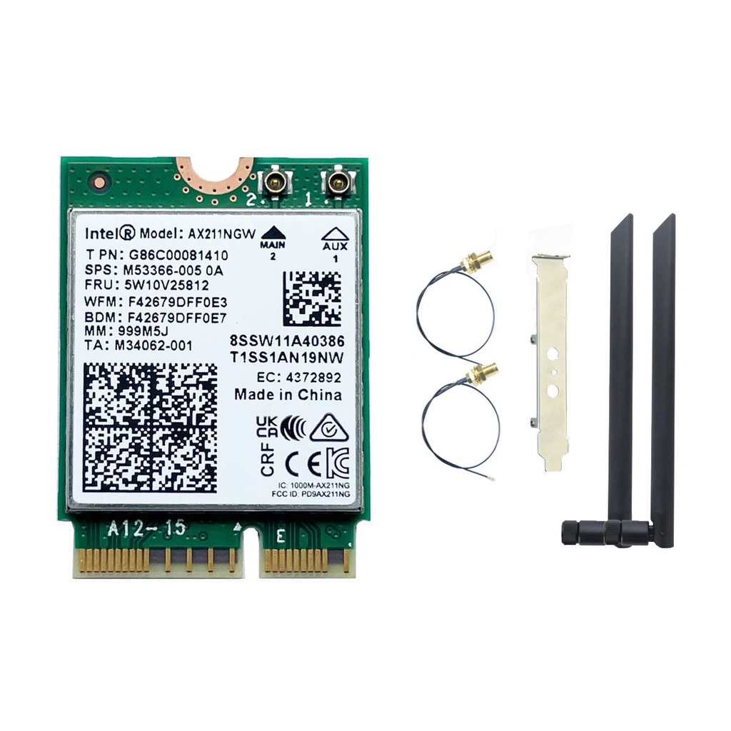 Intel AX211 Wi-Fi 6E Tri-Band M.2 CNVio2 2230 Network Card (w/ external Antenna) | Shopee ...