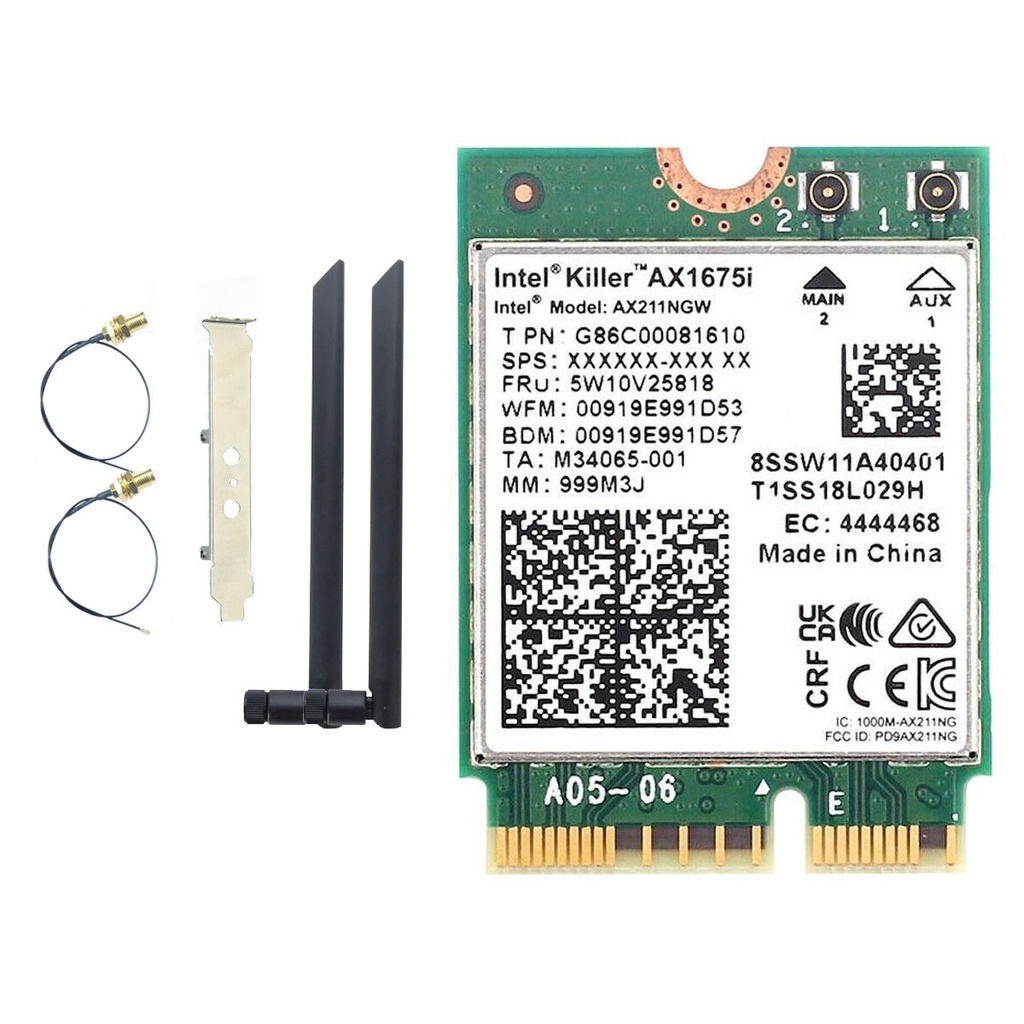 Killer AX1675i Wi-Fi 6E Tri-Band M.2 CNVio2 Network Card (w/ external ...