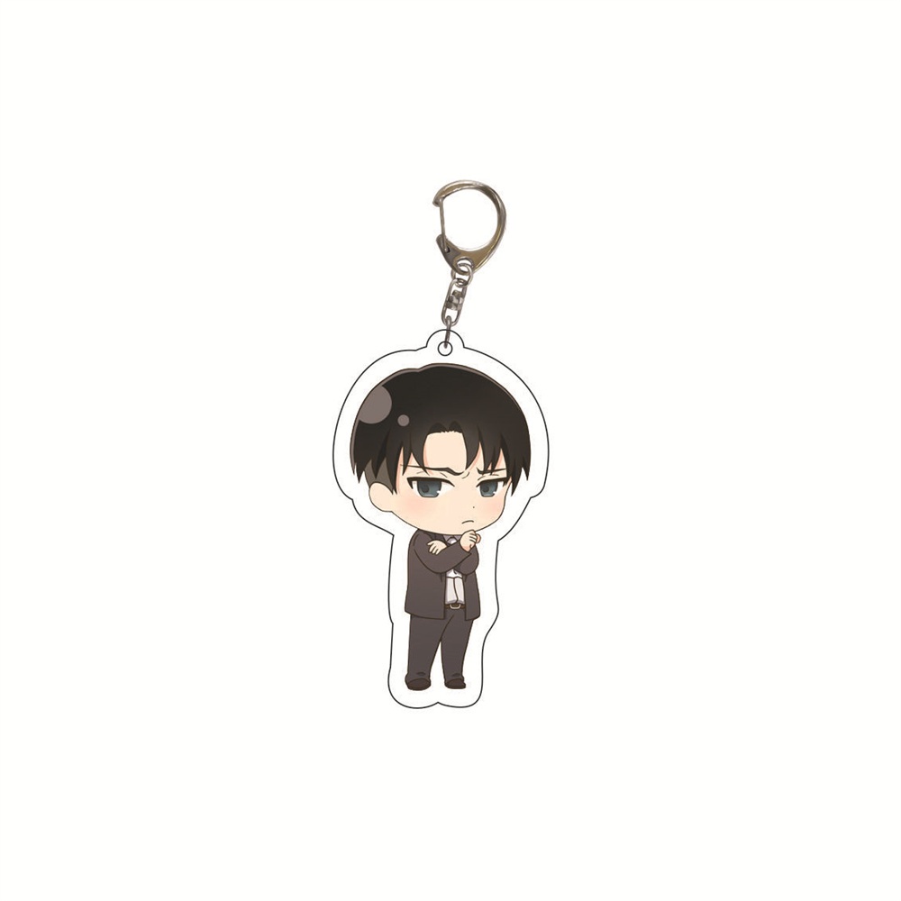 Anime Attack on Titan Levi Ackerman Eren Jaeger Key Chain Pendant ...