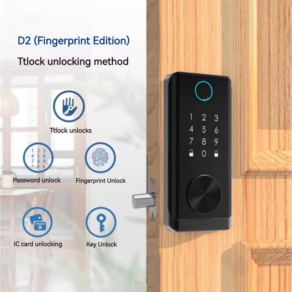 Smart Password Door Lock, Fingerprint Lock, Double Lock Door, Digital ...